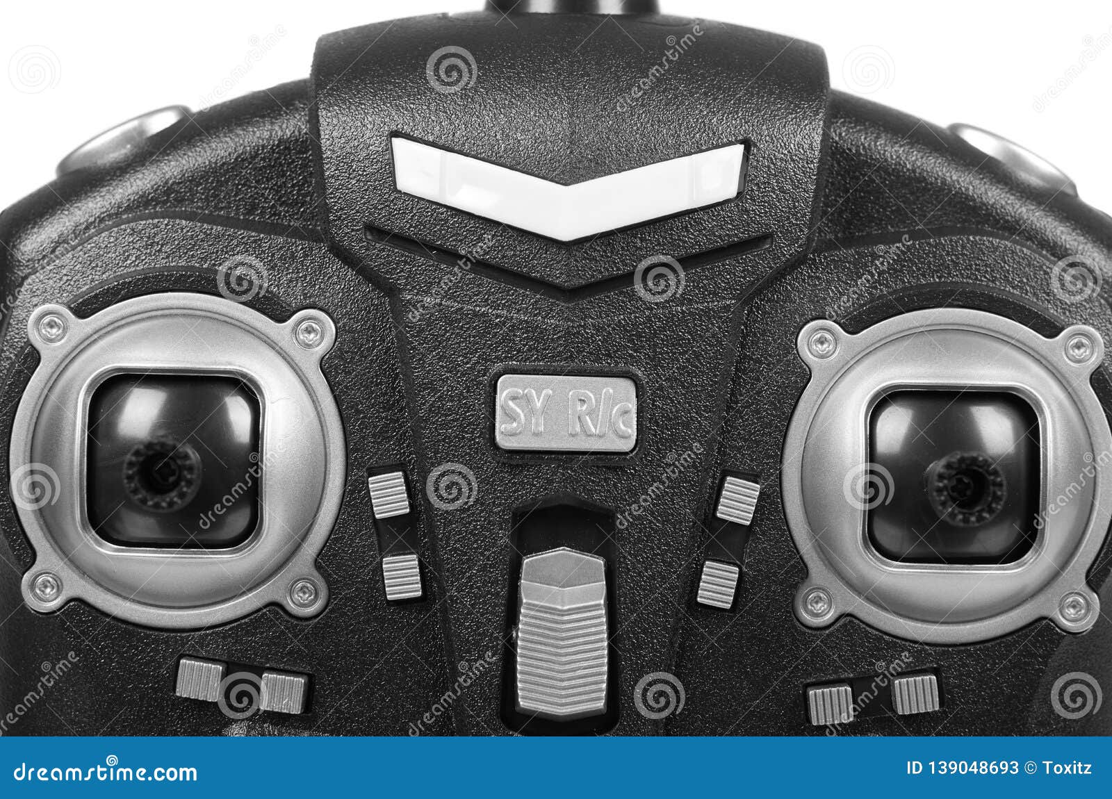 Black Remote Control for Drone, RC with Antenna Stock Image - Image of ...