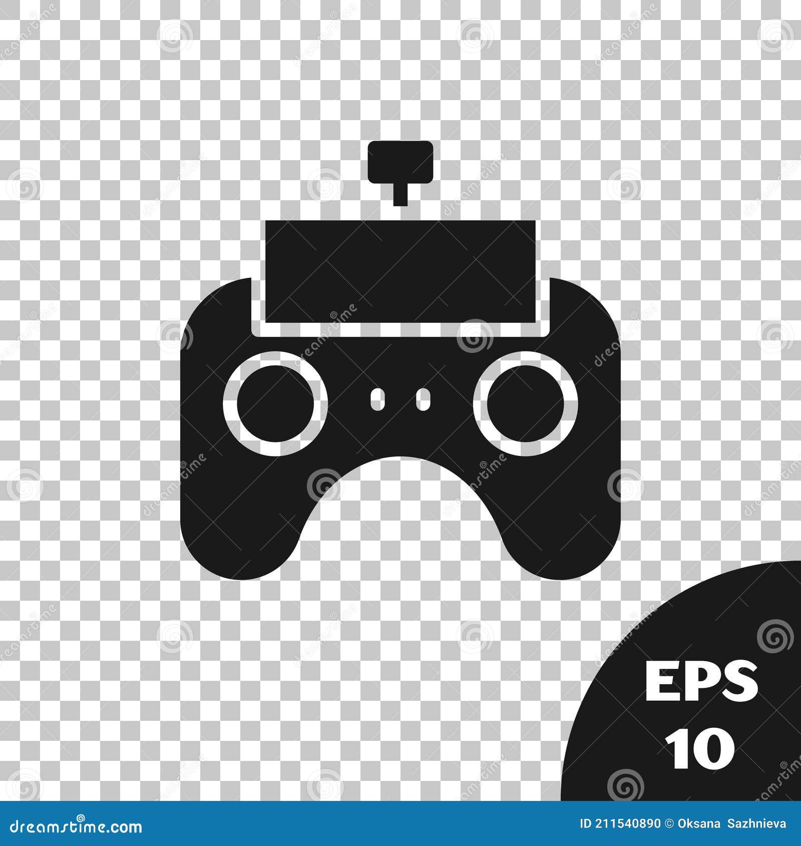 Black Remote Control Icon Isolated on Transparent Background. Vector ...