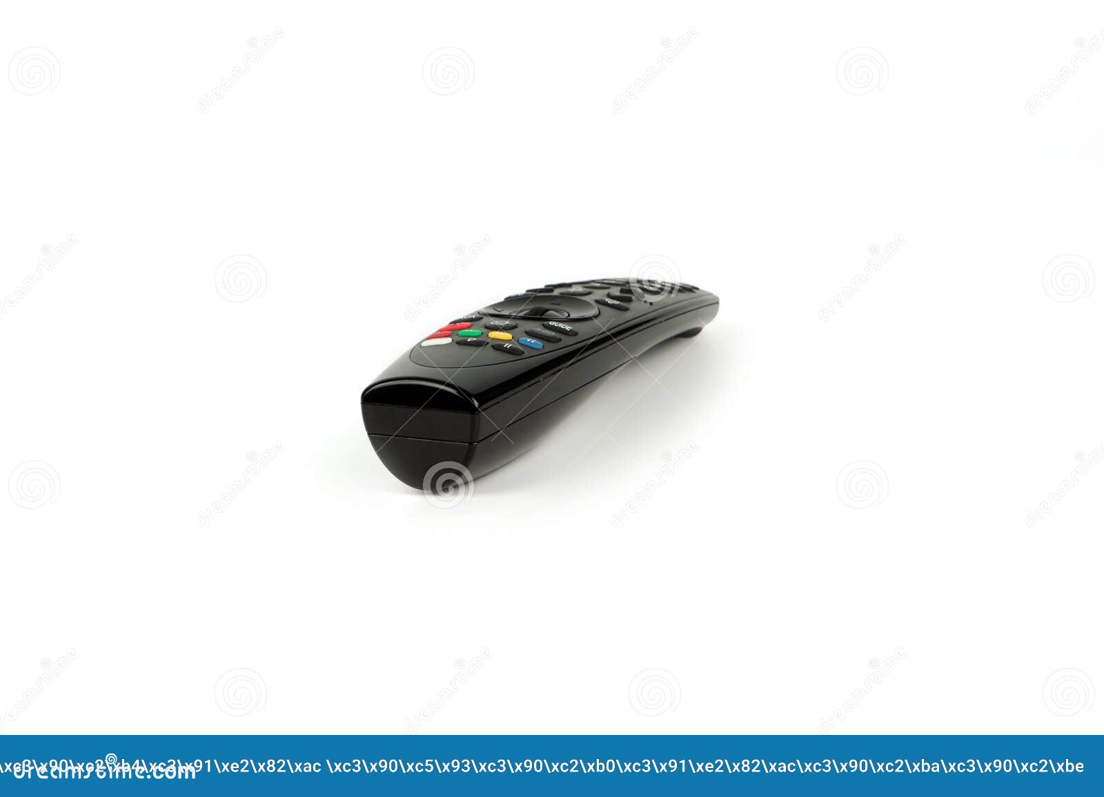Black Remote Control Isolated on White Background Stock Photo - Image ...