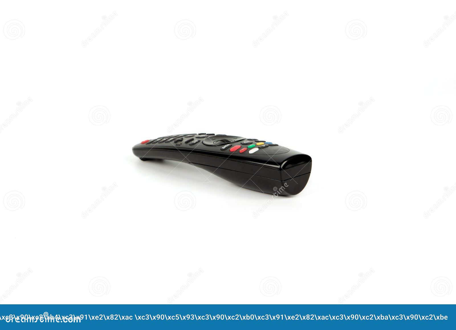Black Remote Control Isolated on White Background Stock Photo - Image ...