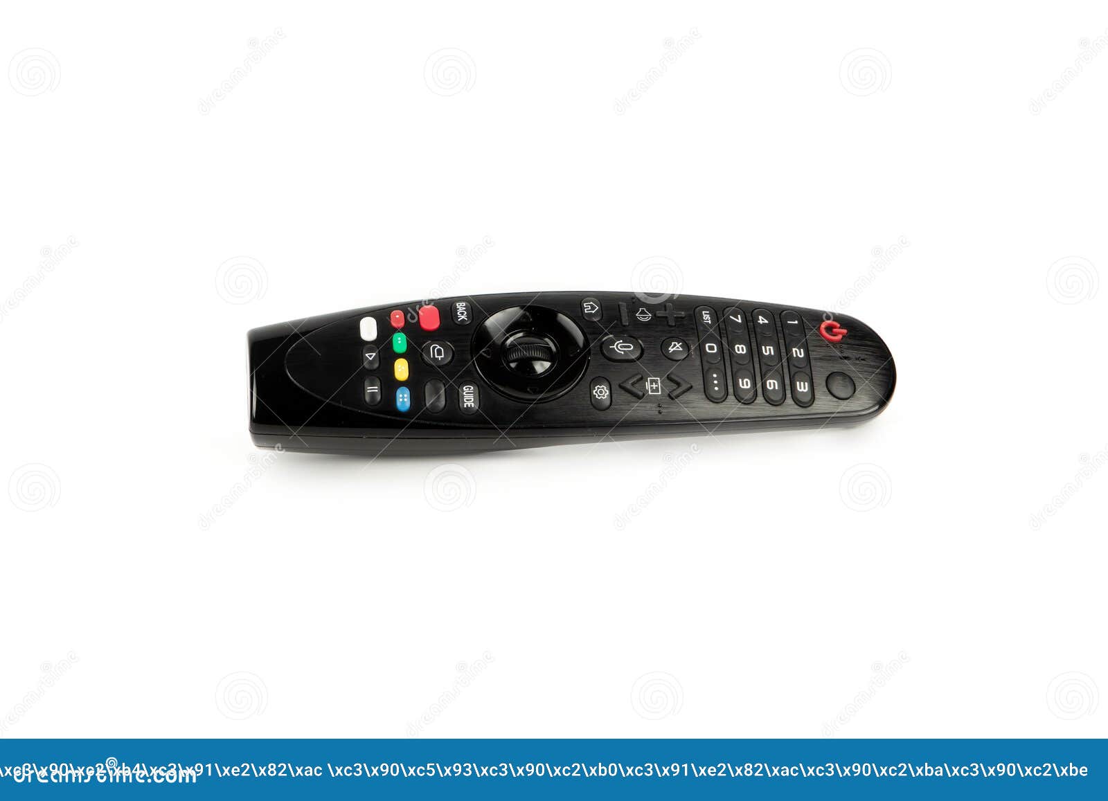 Black Remote Control Isolated on White Background Stock Photo - Image ...