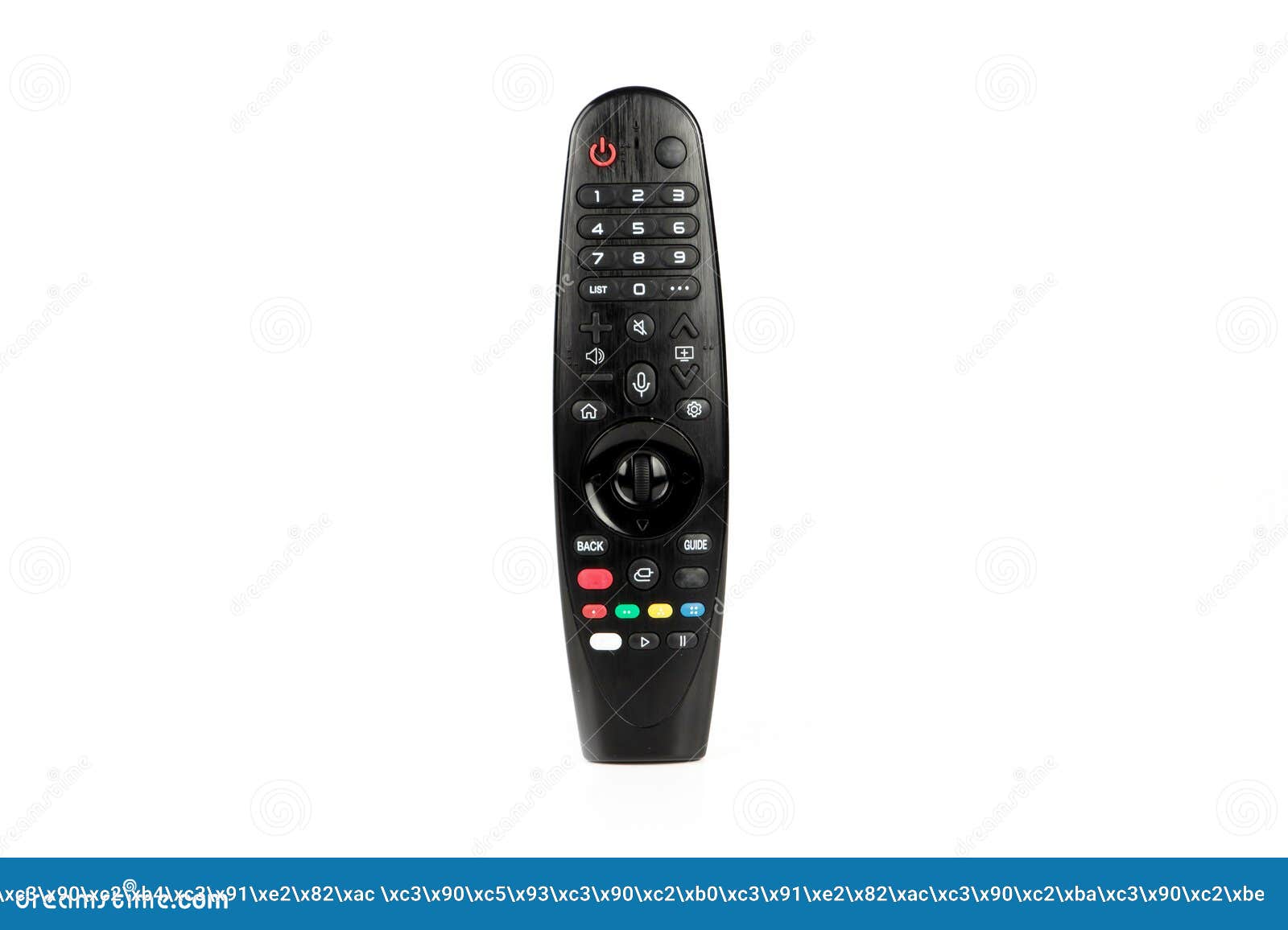 Black Remote Control Isolated on White Background Stock Photo - Image ...