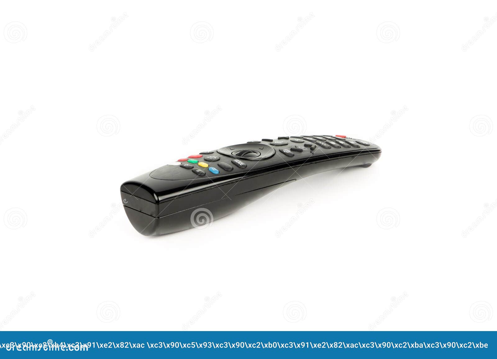 Black Remote Control Isolated on White Background Stock Image - Image ...