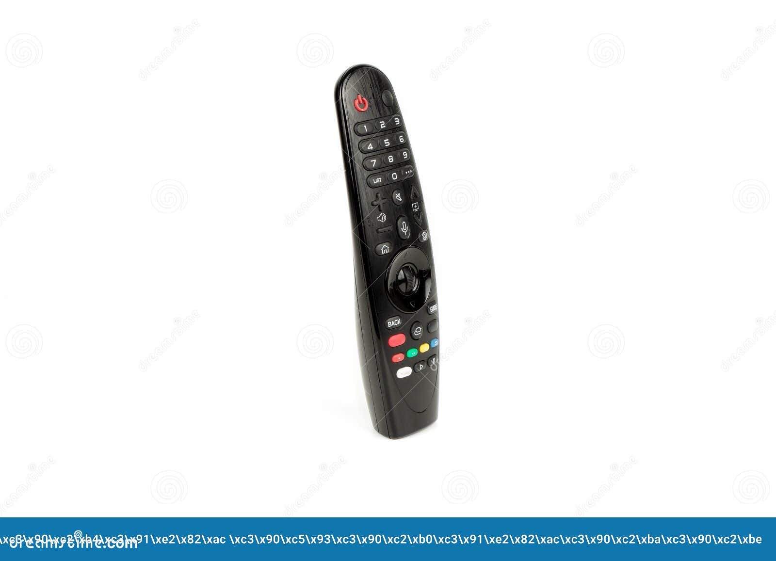 Black Remote Control Isolated on White Background Stock Image - Image ...