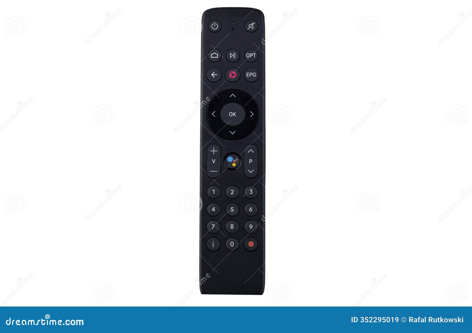 Black Remote Control with Number Pad and Directional Buttons. Ideal for ...