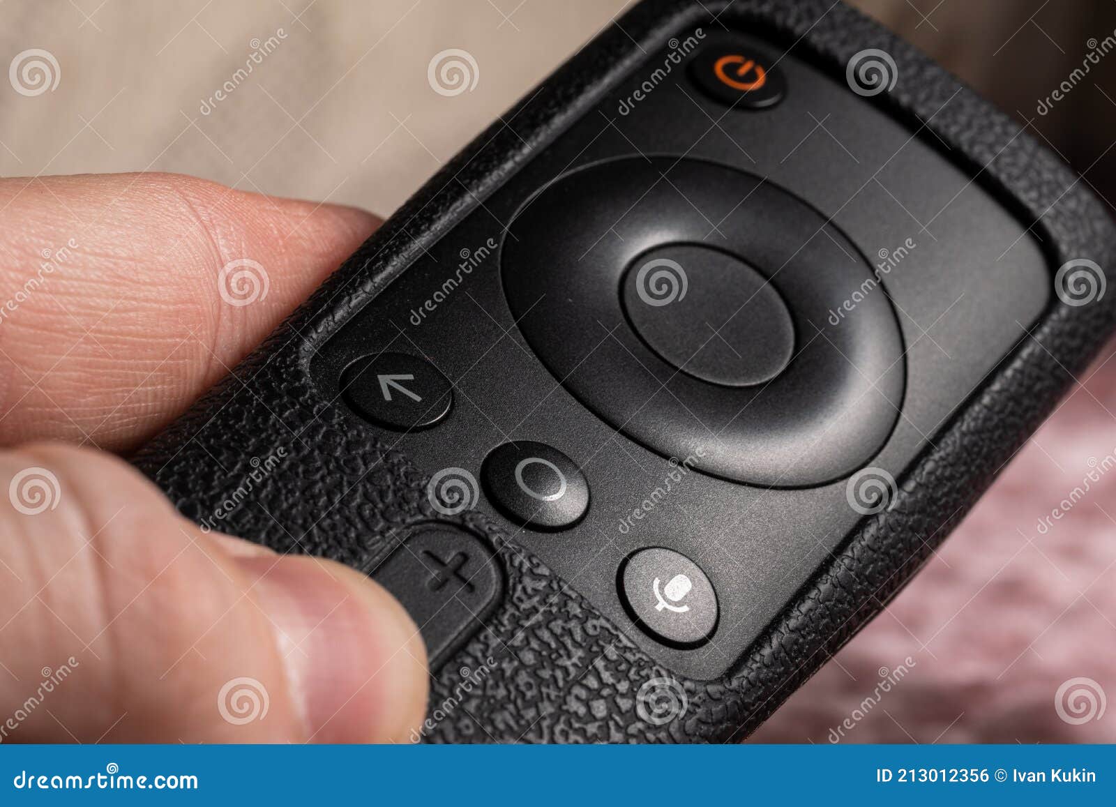 Black Remote Control from a Set-top Box in a Silicone Case Stock Photo ...