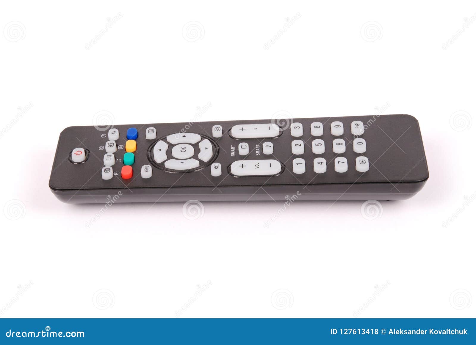 Black Remote Control For The Camera On A White Background. Royalty-Free ...