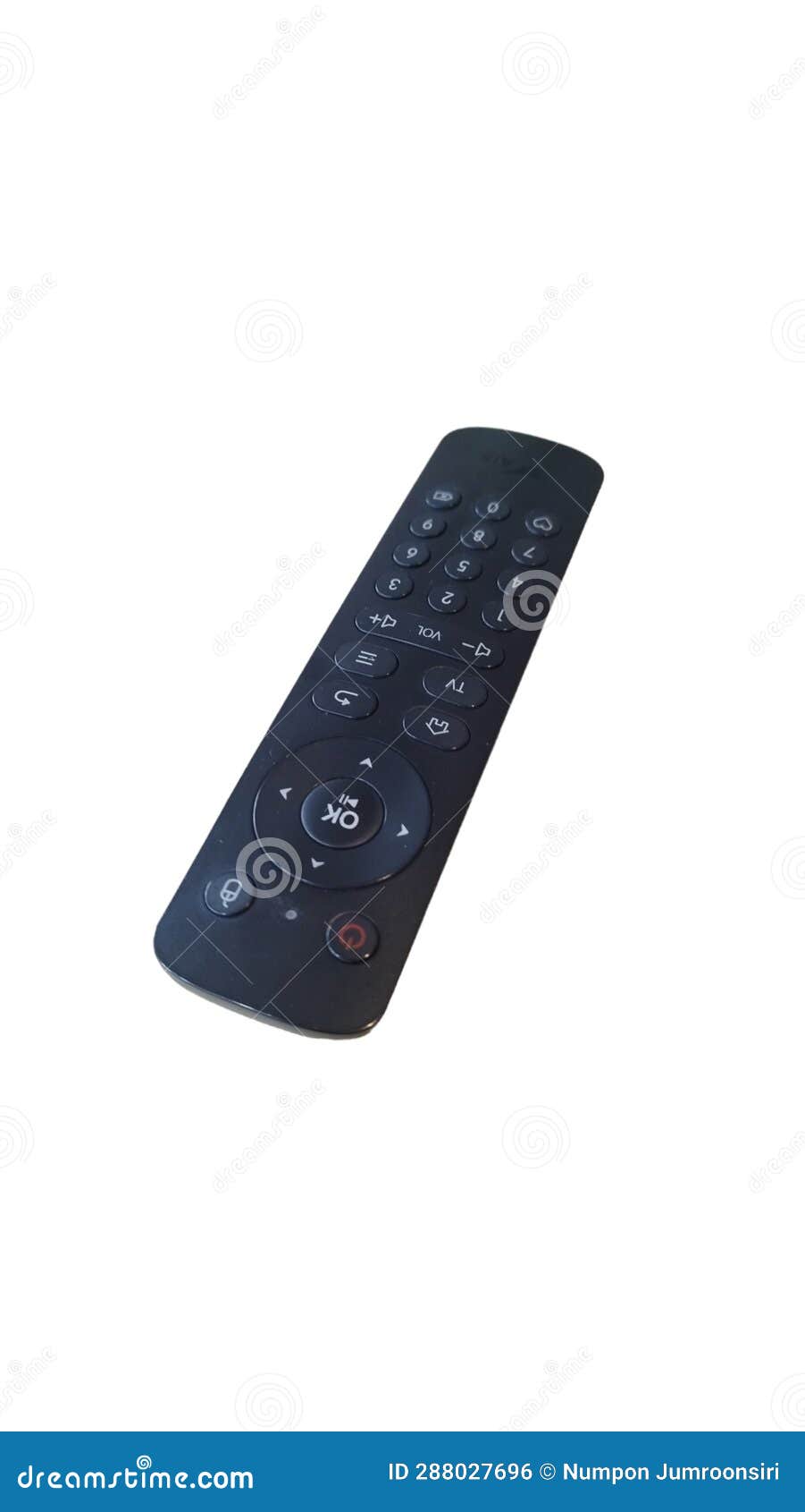 Black Remote Control for Tv on a White Background Stock Photo - Image ...