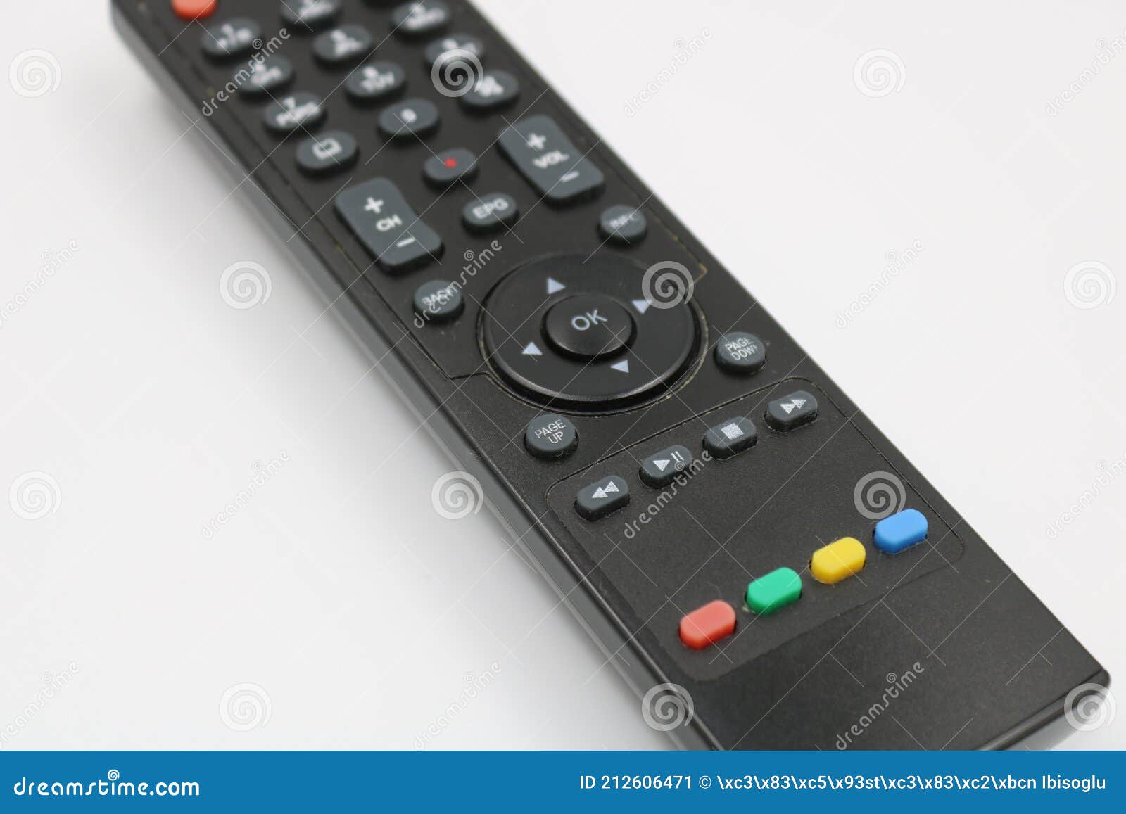 Digital Tv Remote Control on Background. Stock Image - Image of ...