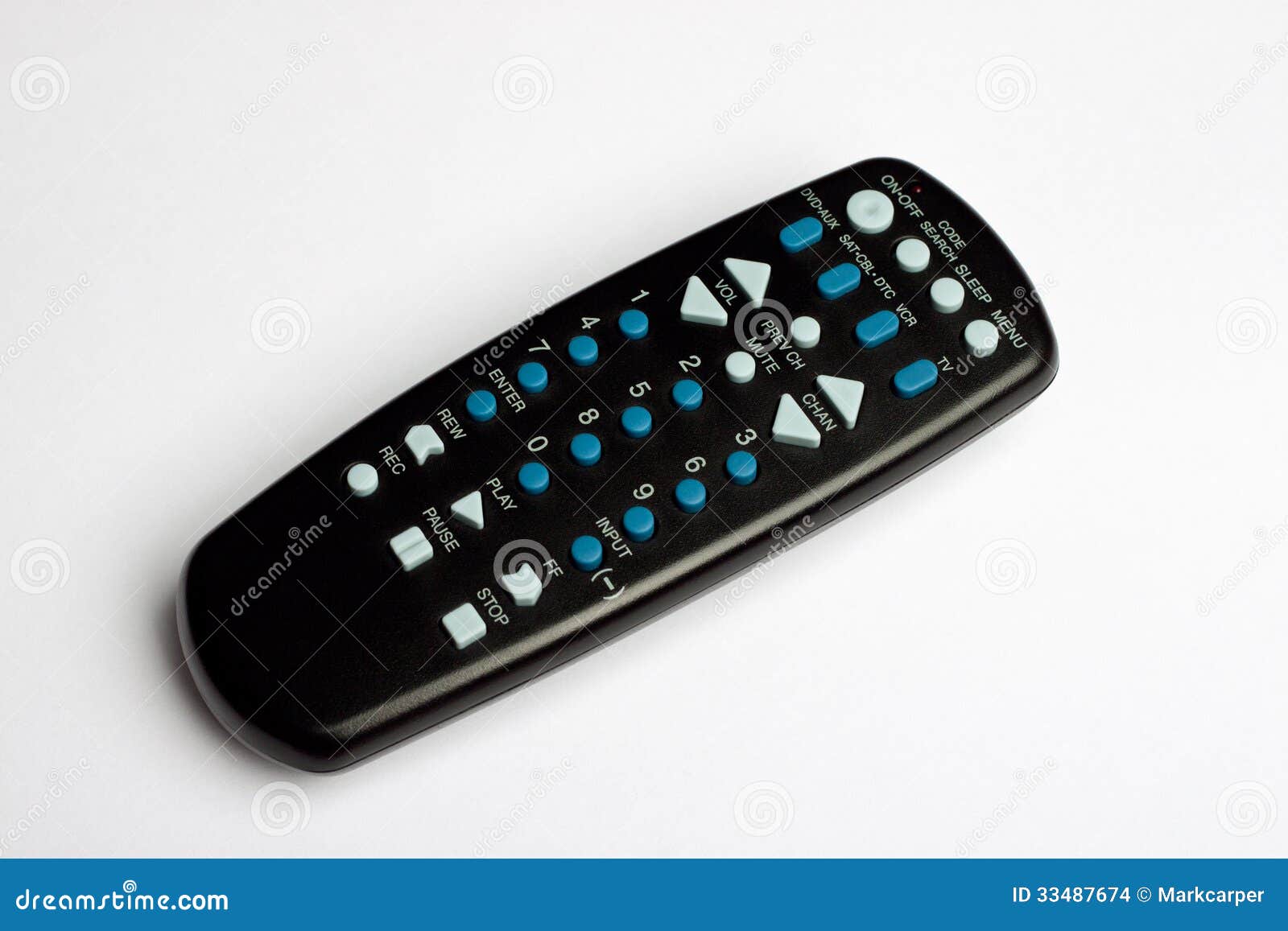 Black remote control stock photo. Image of generic, common - 33487674