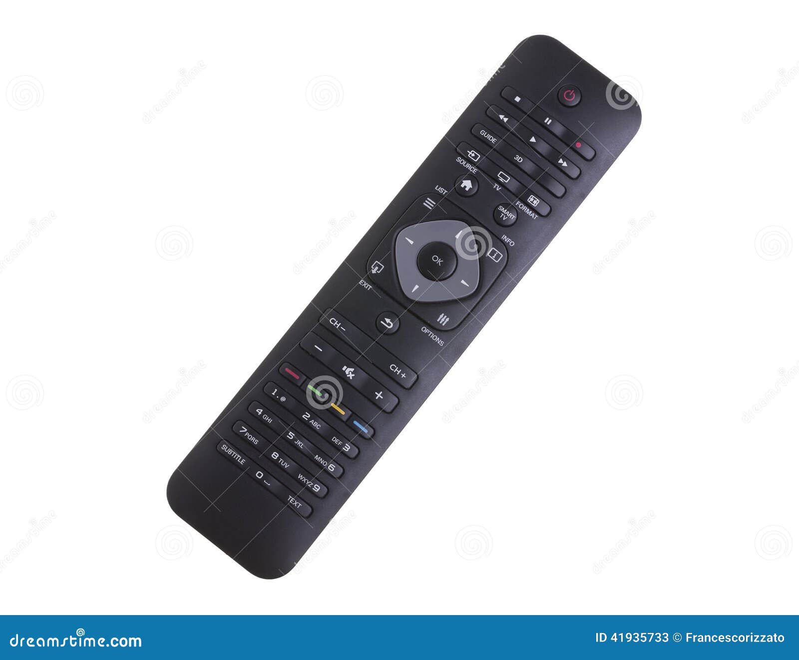 Black Remote Controller On White Background Royalty-Free Stock ...