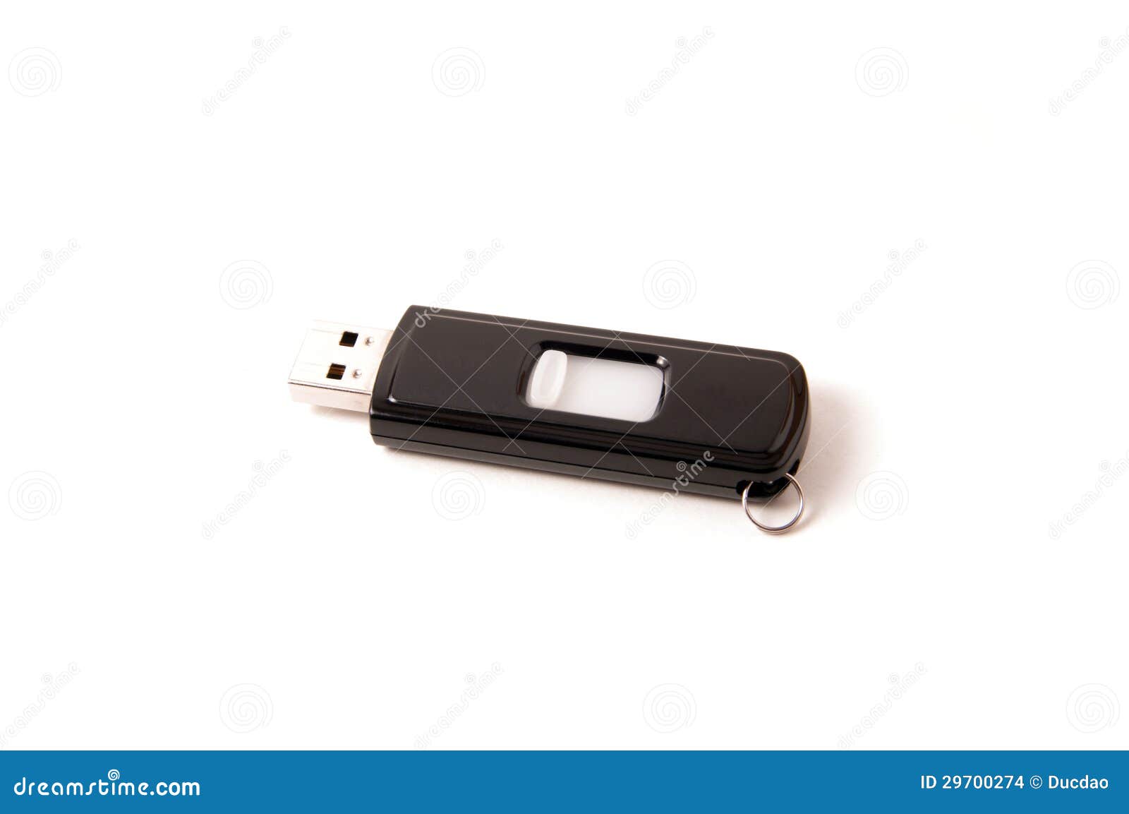 Black retractable USB key stock photo. Image of accessory - 29700274