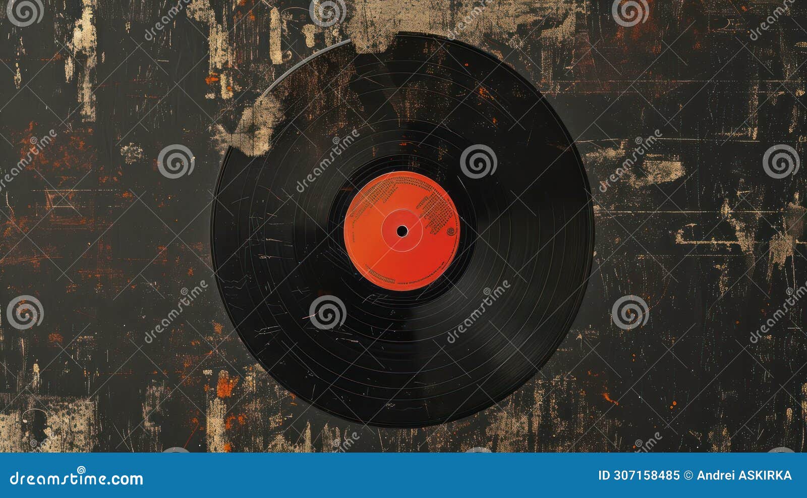 Black Retro Vinyl Record Design Element Stock Illustration ...