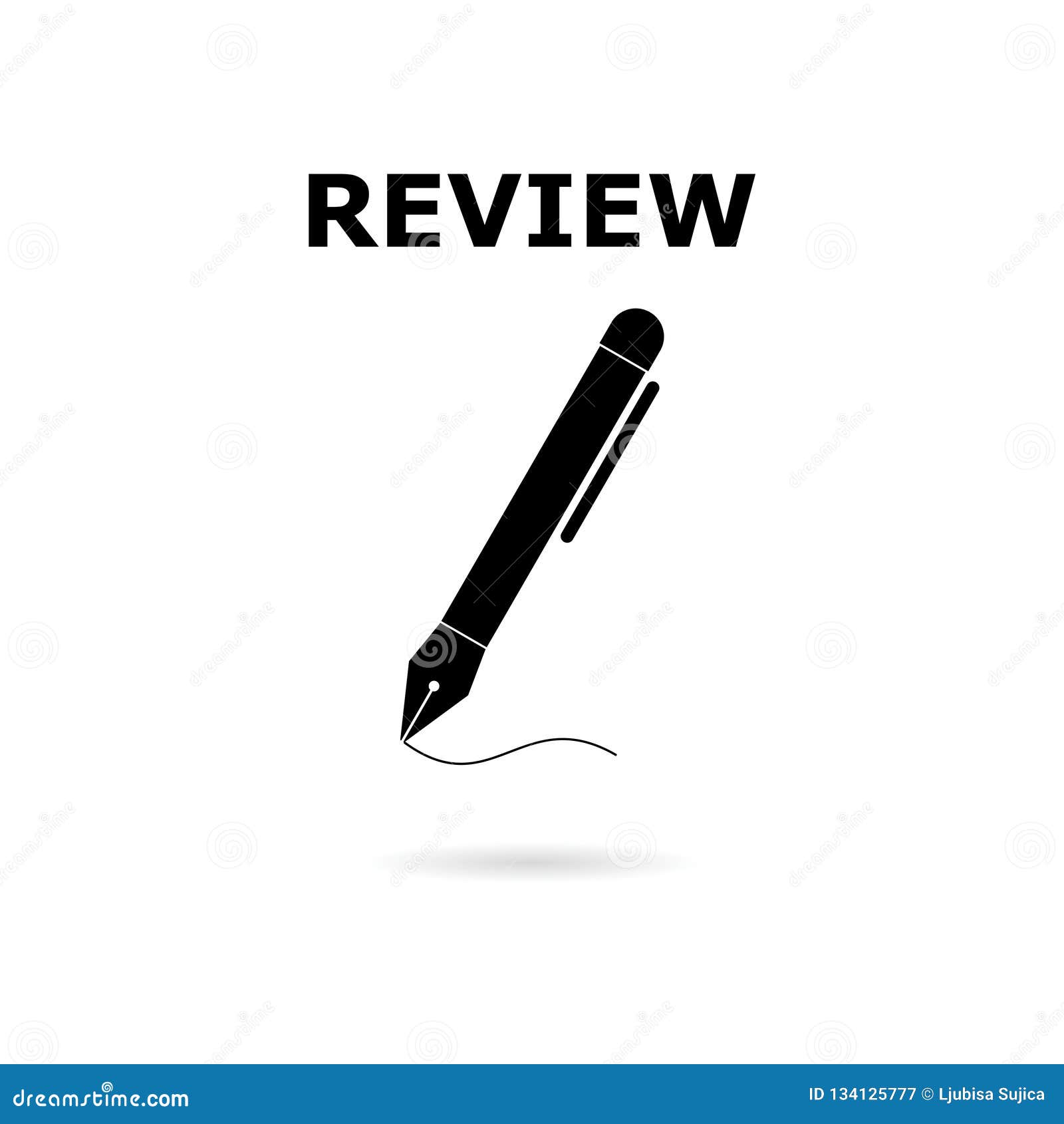 Black Review Logo, Pencil Icon Stock Vector - Illustration of isolated ...