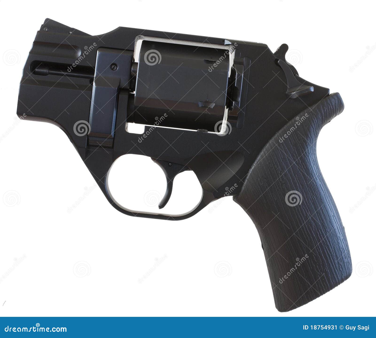 Black revolver stock image. Image of barrel, revolver - 18754931