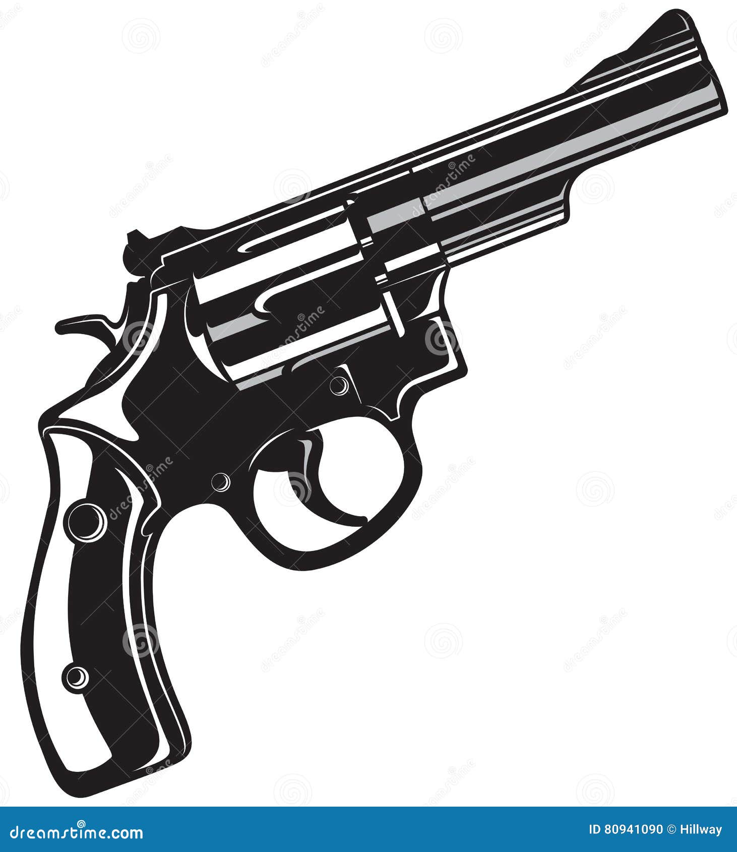 Black Revolver , Illustration, Vector | CartoonDealer.com #207056113