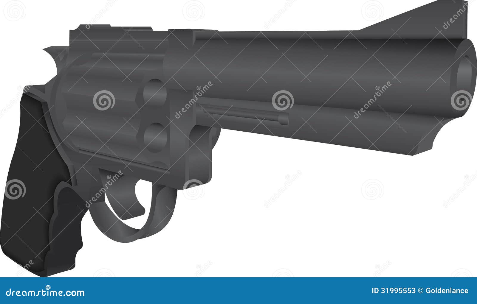 Black Revolver Cartoon Vector | CartoonDealer.com #31995553