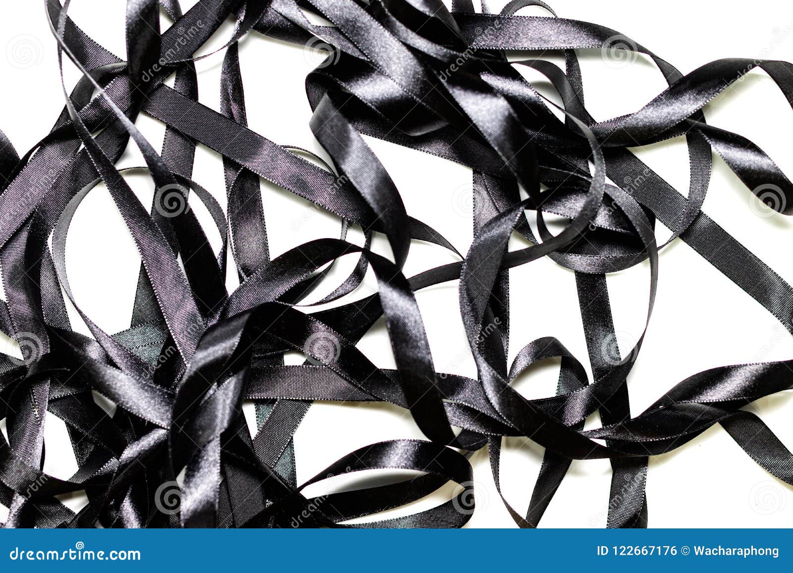 Black ribbon stock photo. Image of birthday, object - 122667176