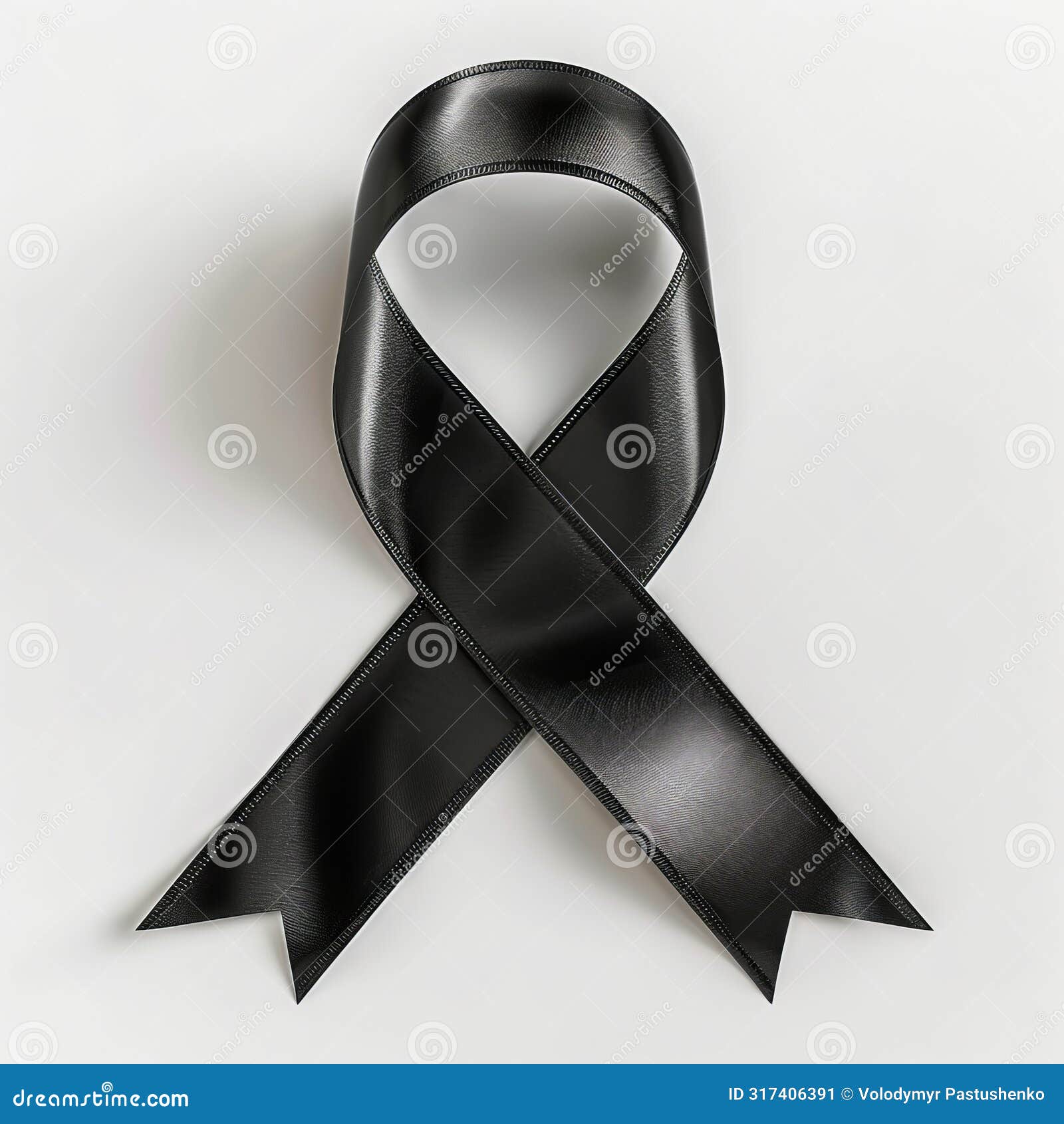 Black Ribbon Symbol Raising Public Awareness On Melanoma And Skin ...