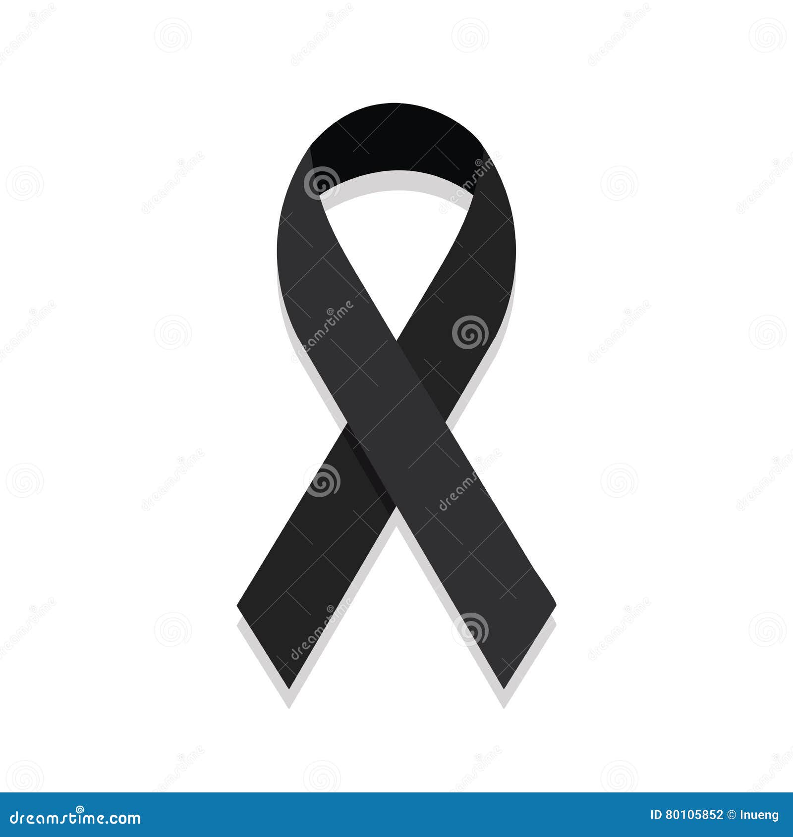 Black Ribbon Mourning Sign. Stock Vector - Illustration of concept ...