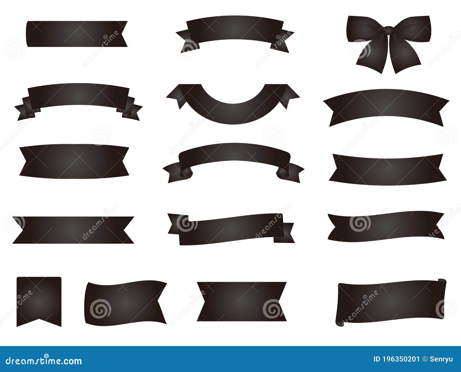 Black Ribbons. Melanoma Awareness Ribbons Cartoon Vector ...