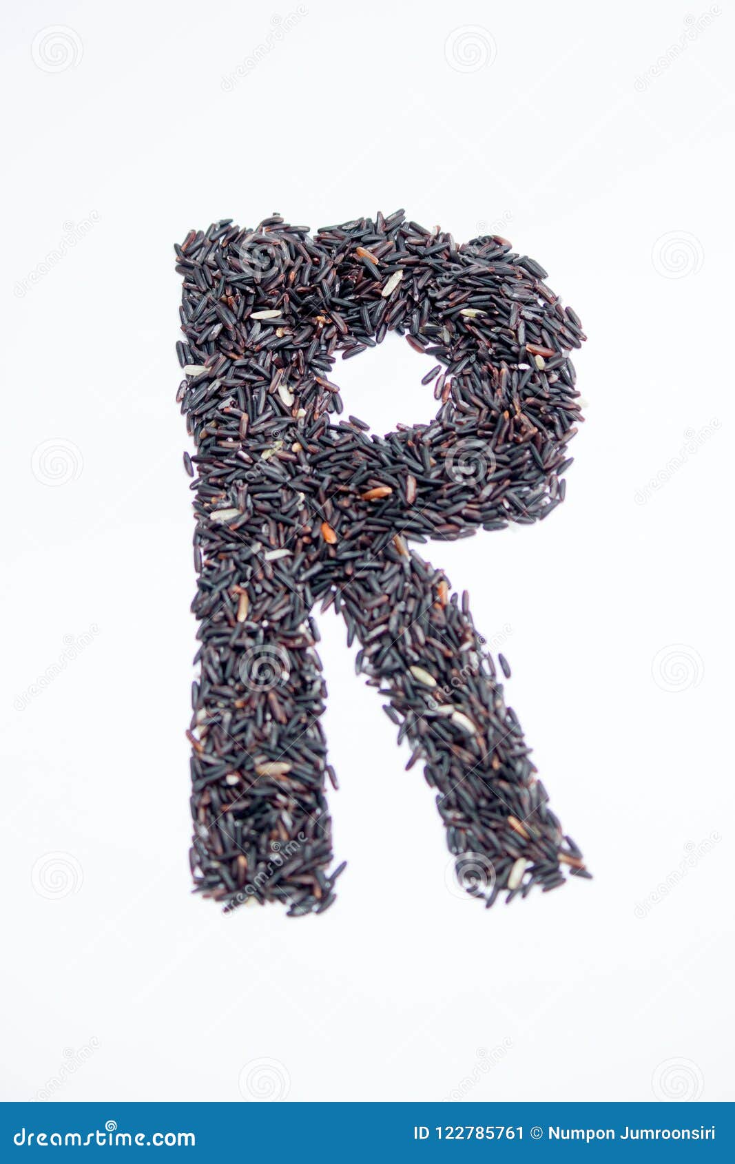 Black rice is a alphabet stock image. Image of eastern - 122785761