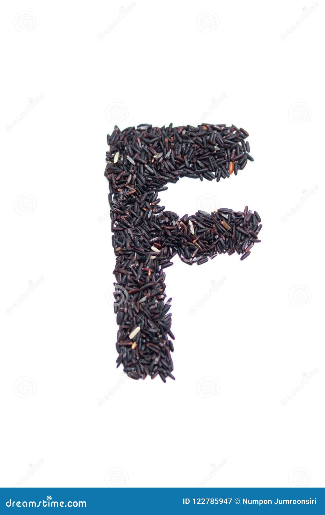 Black rice is a alphabet stock image. Image of cereal - 122785947