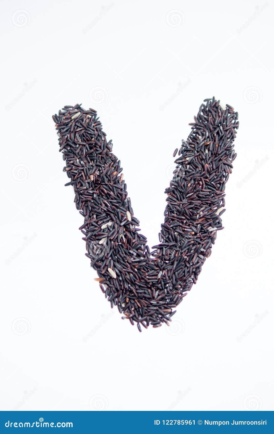 Black rice is a alphabet stock image. Image of agriculture - 122785961