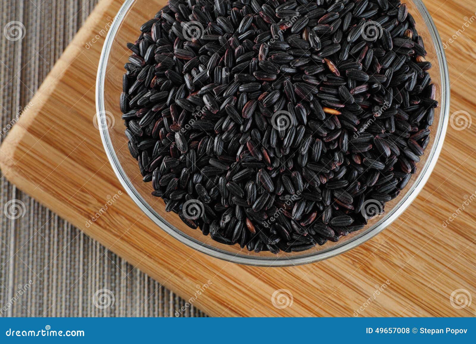 Black rice in a bowl stock photo. Image of healthy, food - 49657008