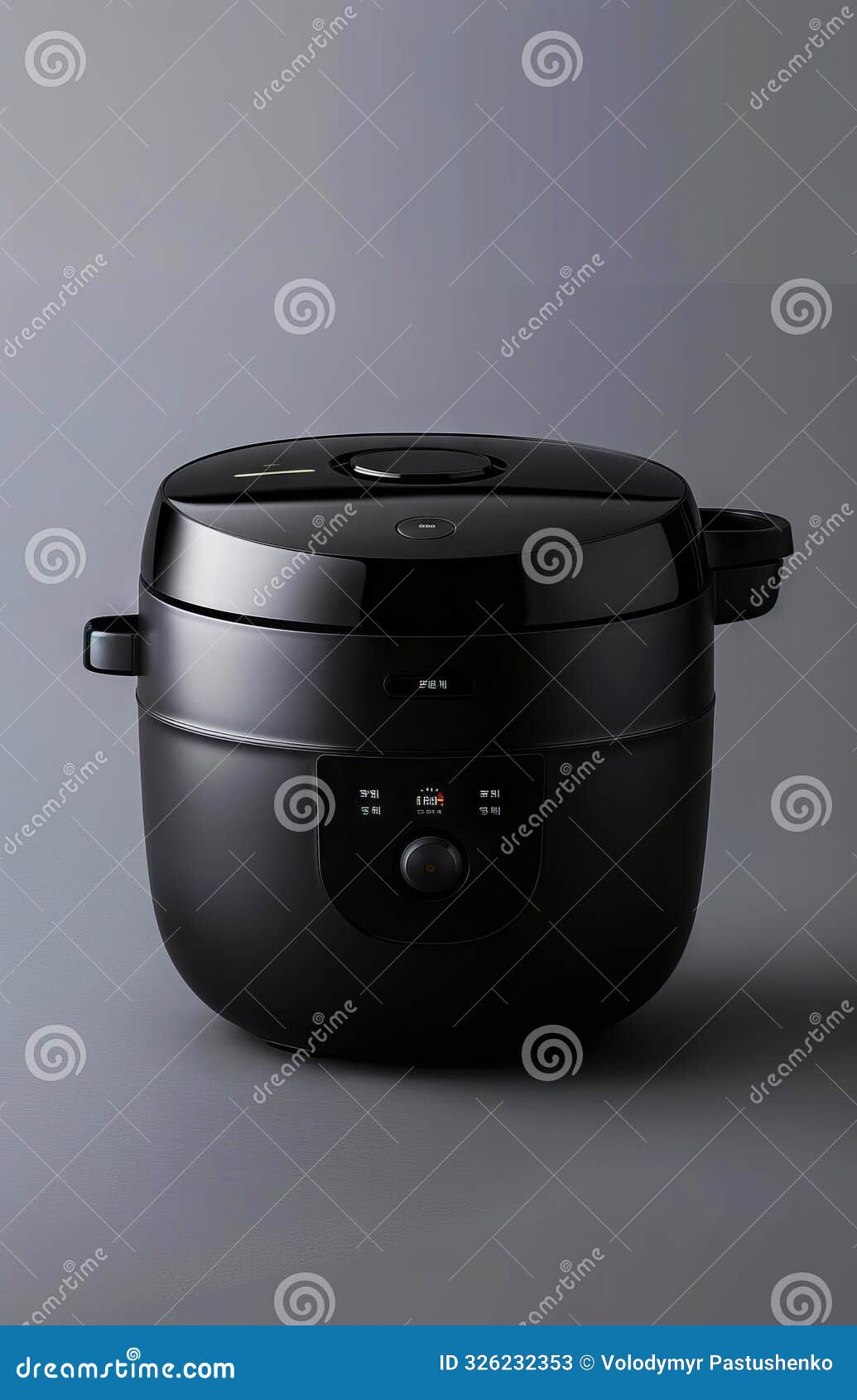 A Black Rice Cooker with the Lid Open Stock Image - Image of black ...