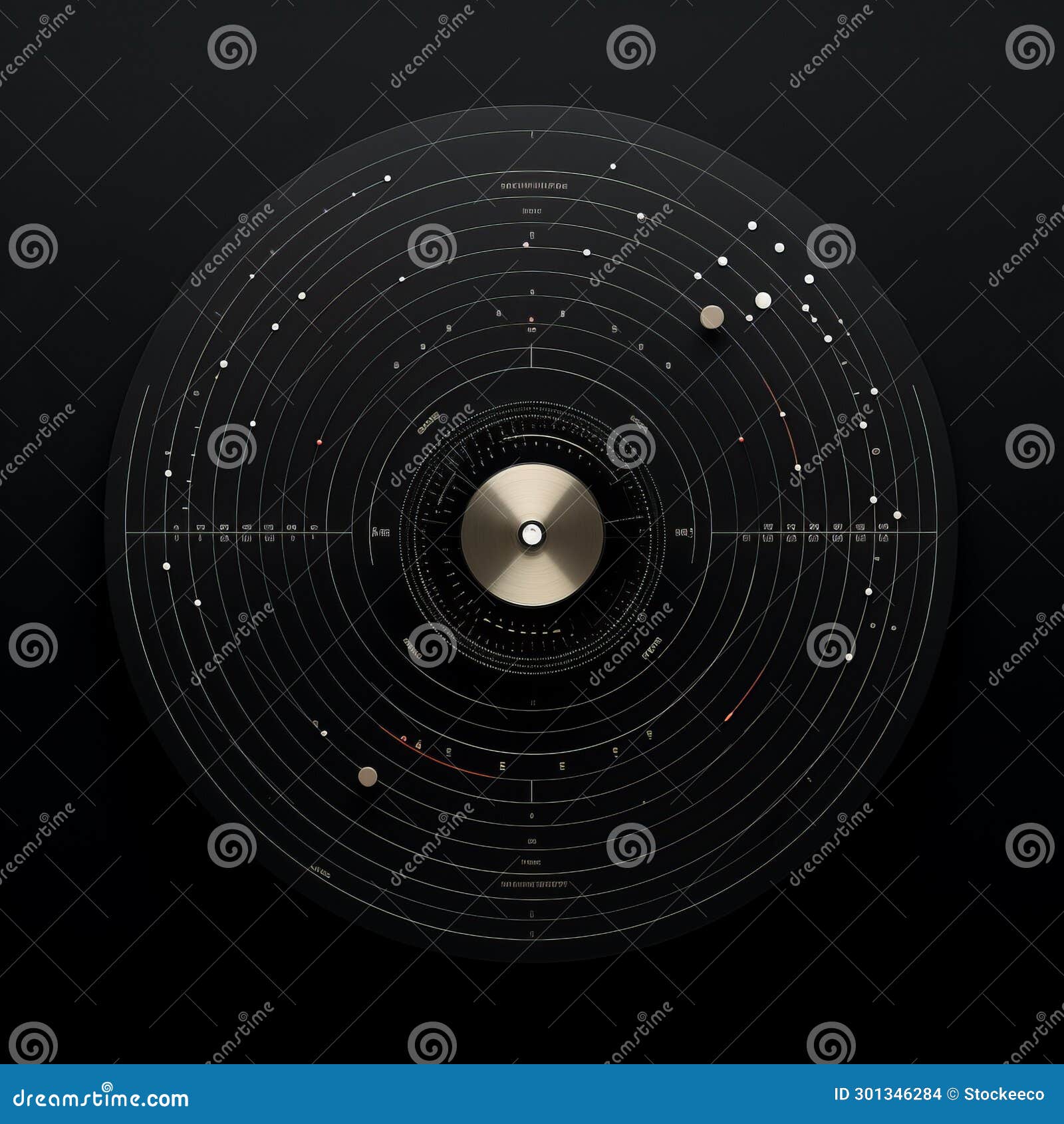 Black Ring with Orbiting Stars: a Stunning Data Visualization Stock ...