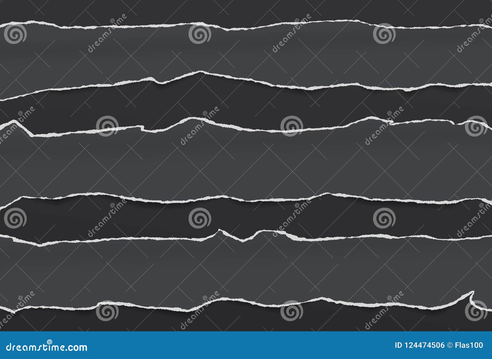 Black Ripped Blank Horizontal Note Paper Strips for Text or Message ...