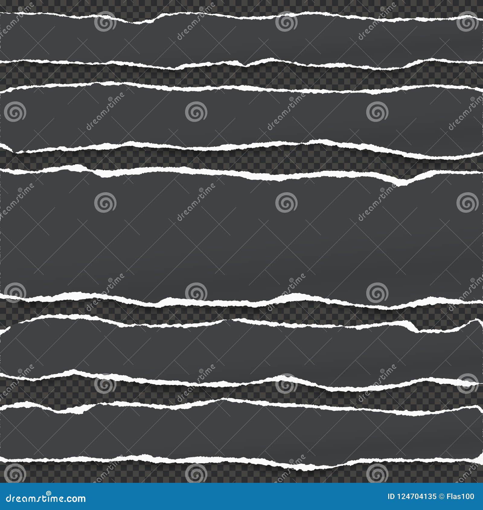 Black Ripped Paper Frame With Shadows Isolated On Transparent ...