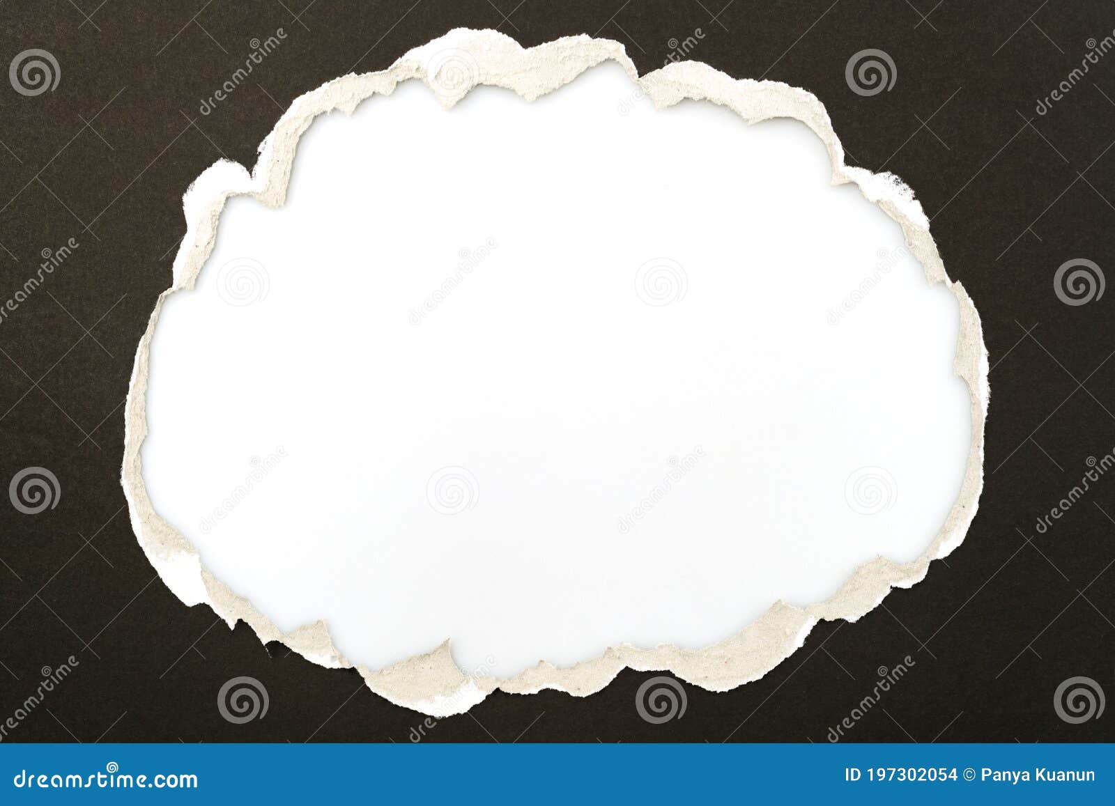 Black Ripped Open Paper on White Paper Background Stock Photo - Image ...