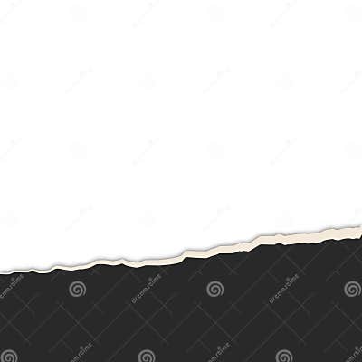 Abstract Black Ripped Paper Border Decoration Stock Vector ...