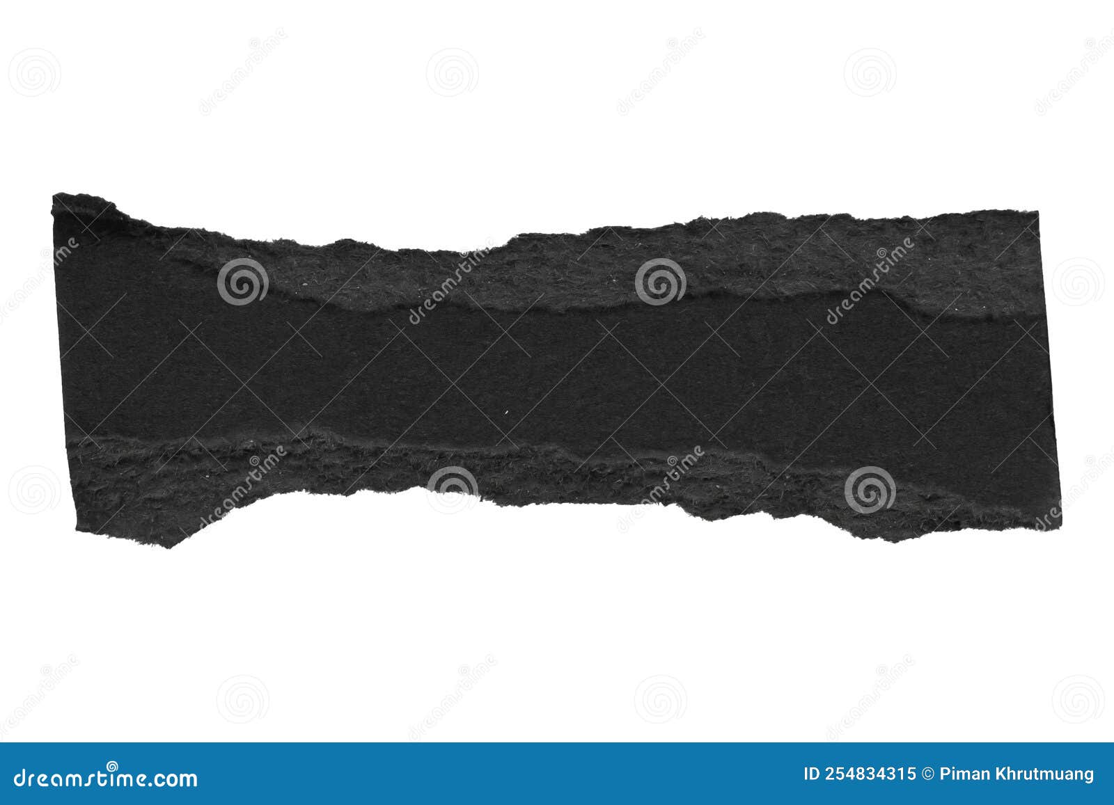 Black Ripped Paper Torn Edges Strips Isolated on White Background Stock ...