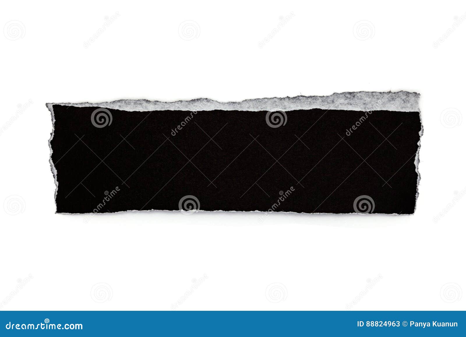 Black Ripped Paper on White Background. Stock Image - Image of copy ...