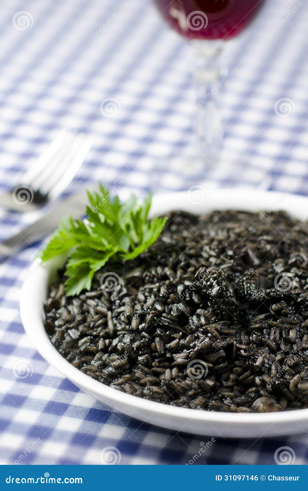 Black risotto stock photo. Image of dinner, restaurant - 31097146