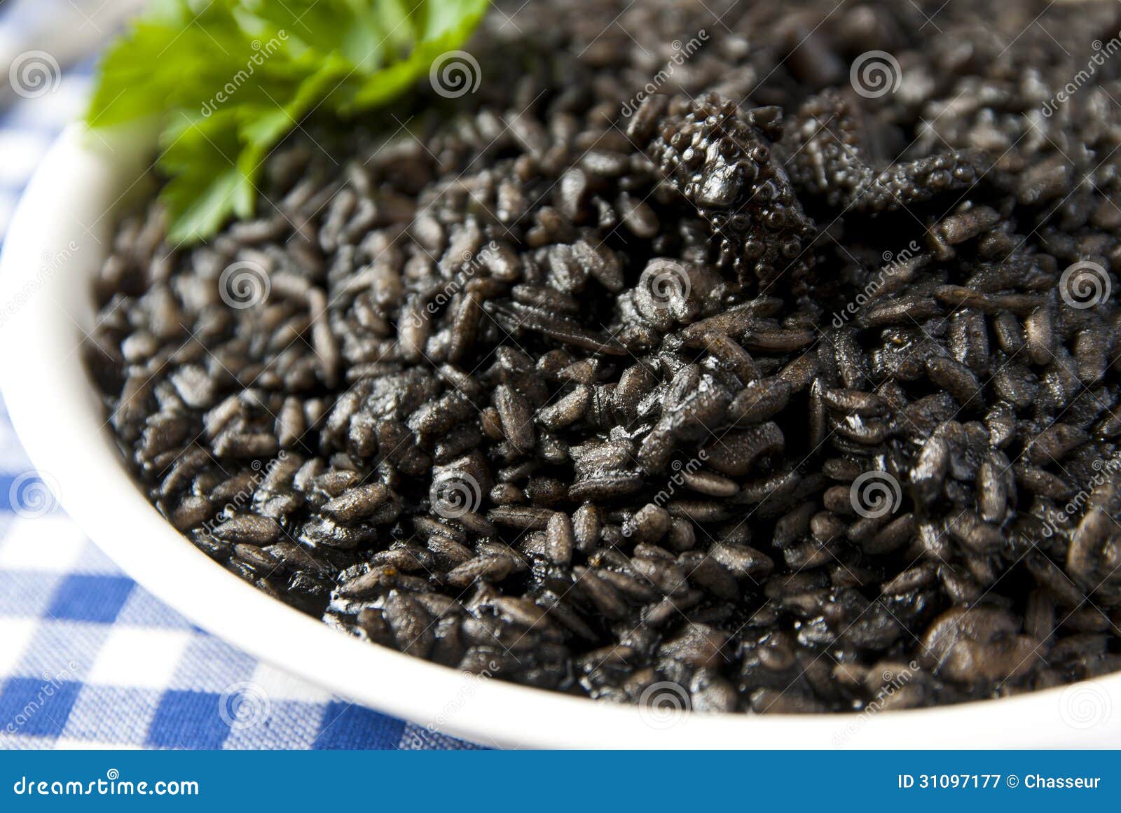 Black risotto stock image. Image of calamari, eating - 31097177