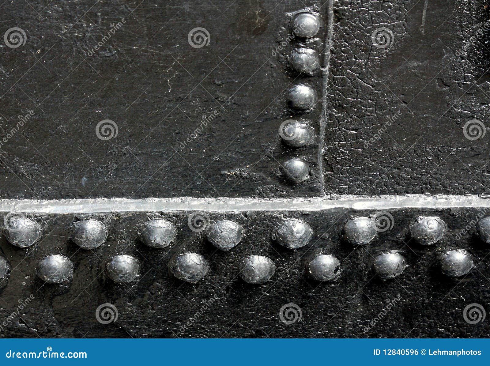 Black Rivet Joints Industrial Background Stock Photo - Image of close ...