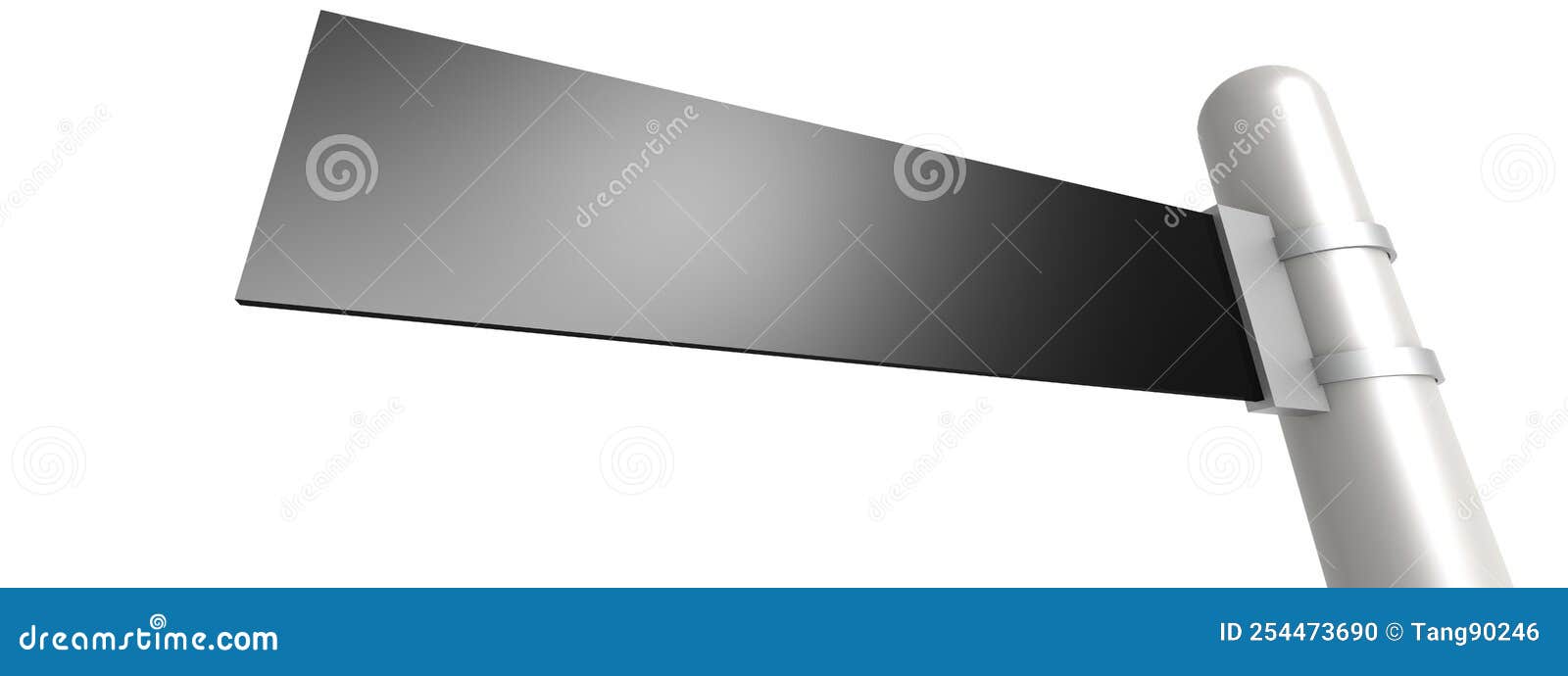 Black Road Sign Isolated on White Background Stock Illustration ...