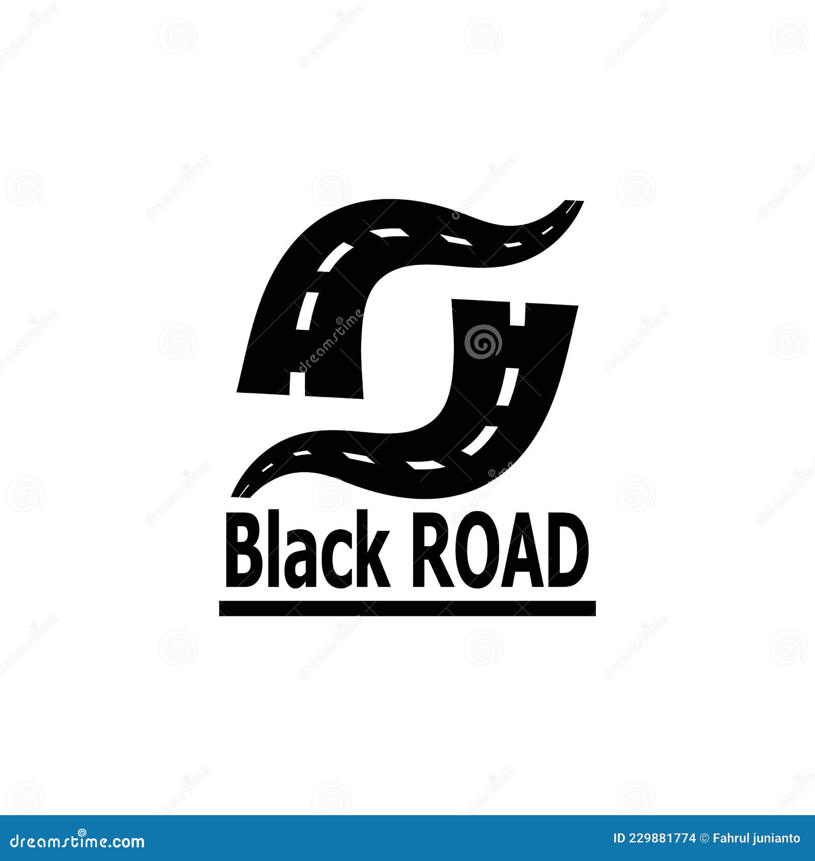 Black Road Way Vector Template Illustration Stock Illustration ...