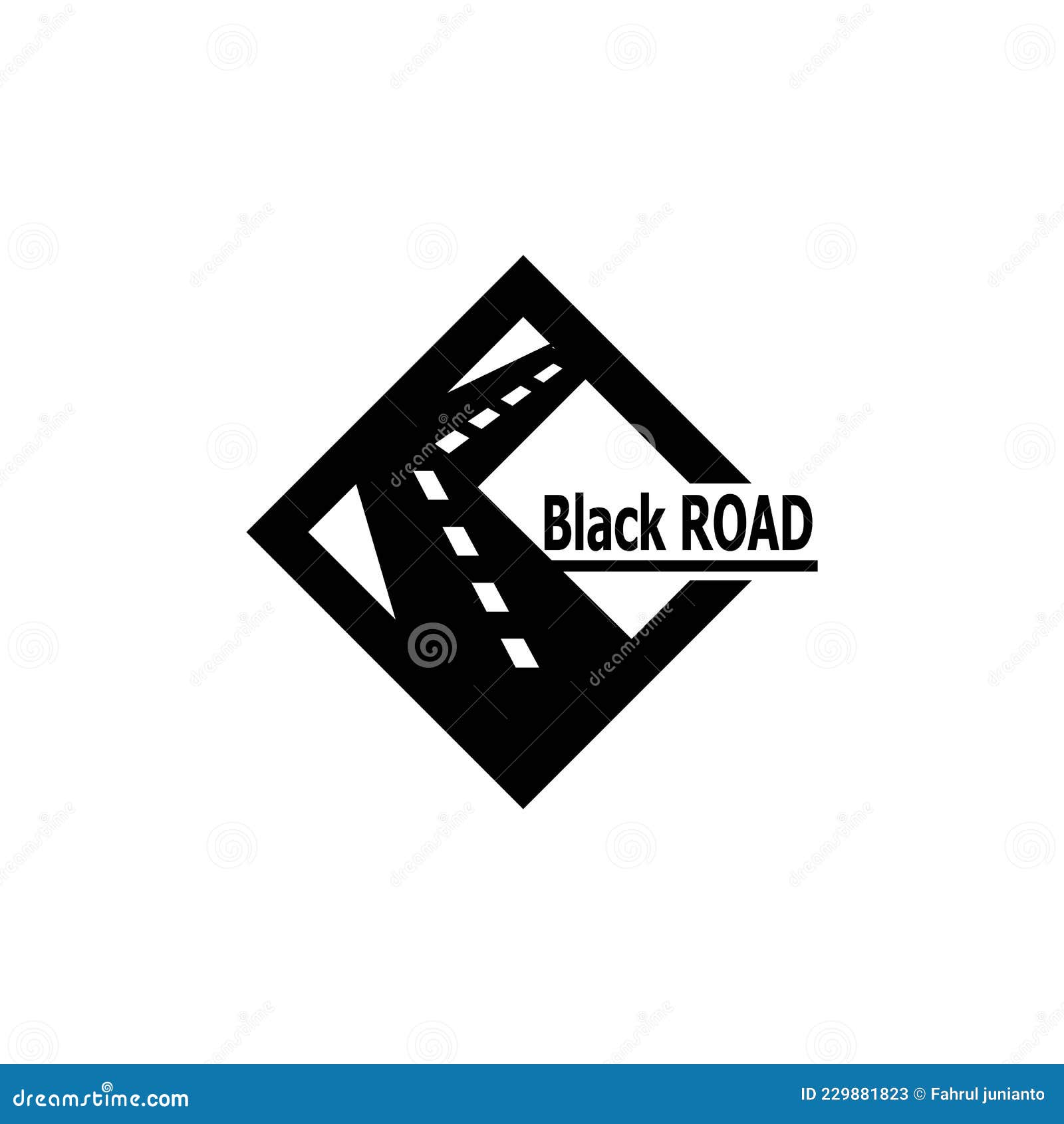 Black Road Way Vector Template Illustration Stock Illustration ...