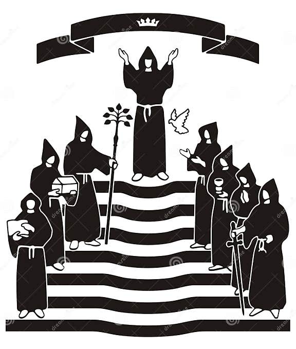 Black robe ceremony stock illustration. Illustration of sacred - 24085656