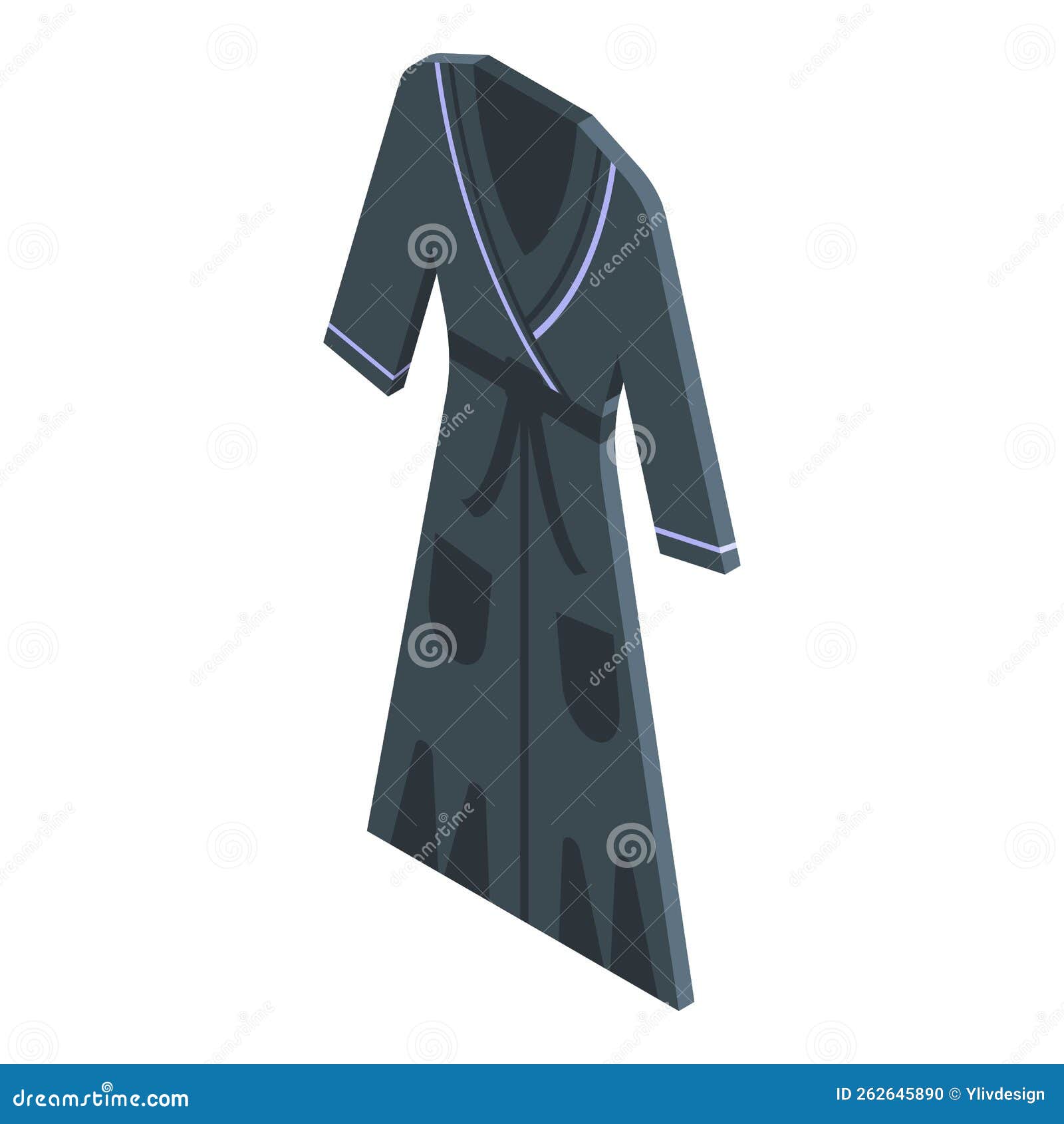 Black Robe Icon Isometric Vector. Folded Fabric Stock Vector ...