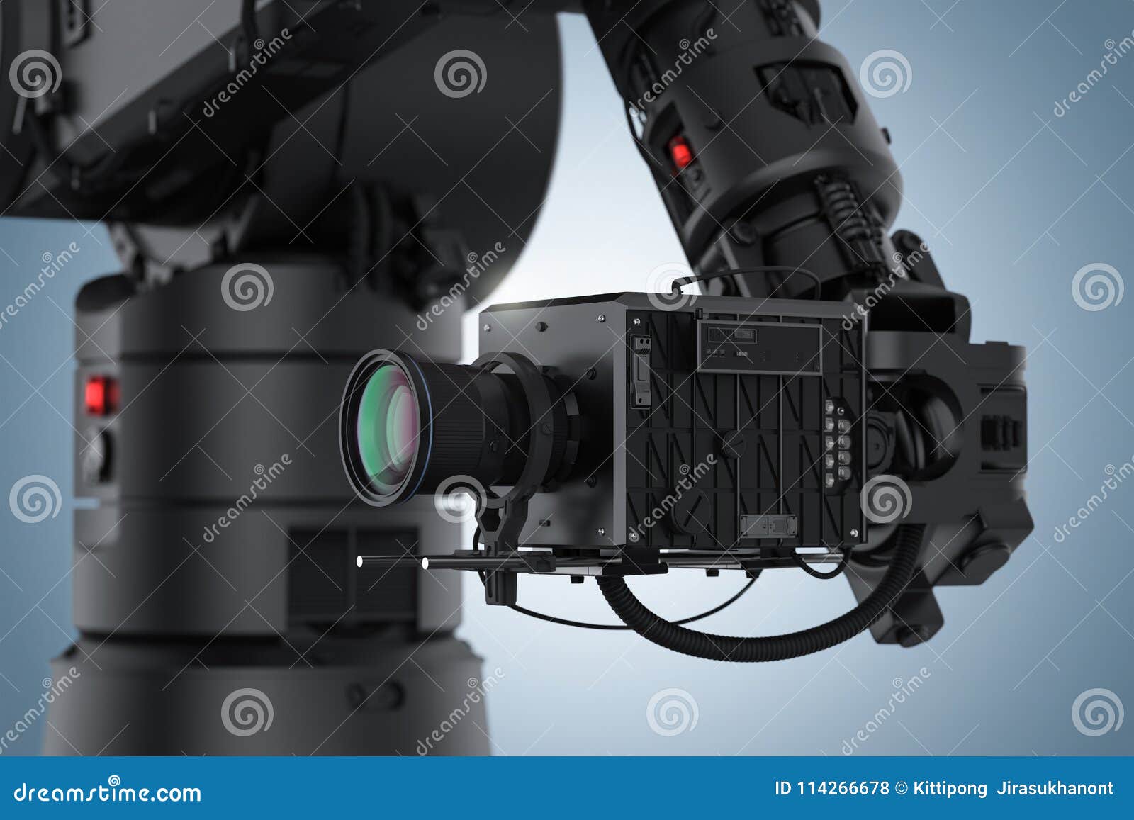 Black robotic camera stock illustration. Illustration of broadcast ...