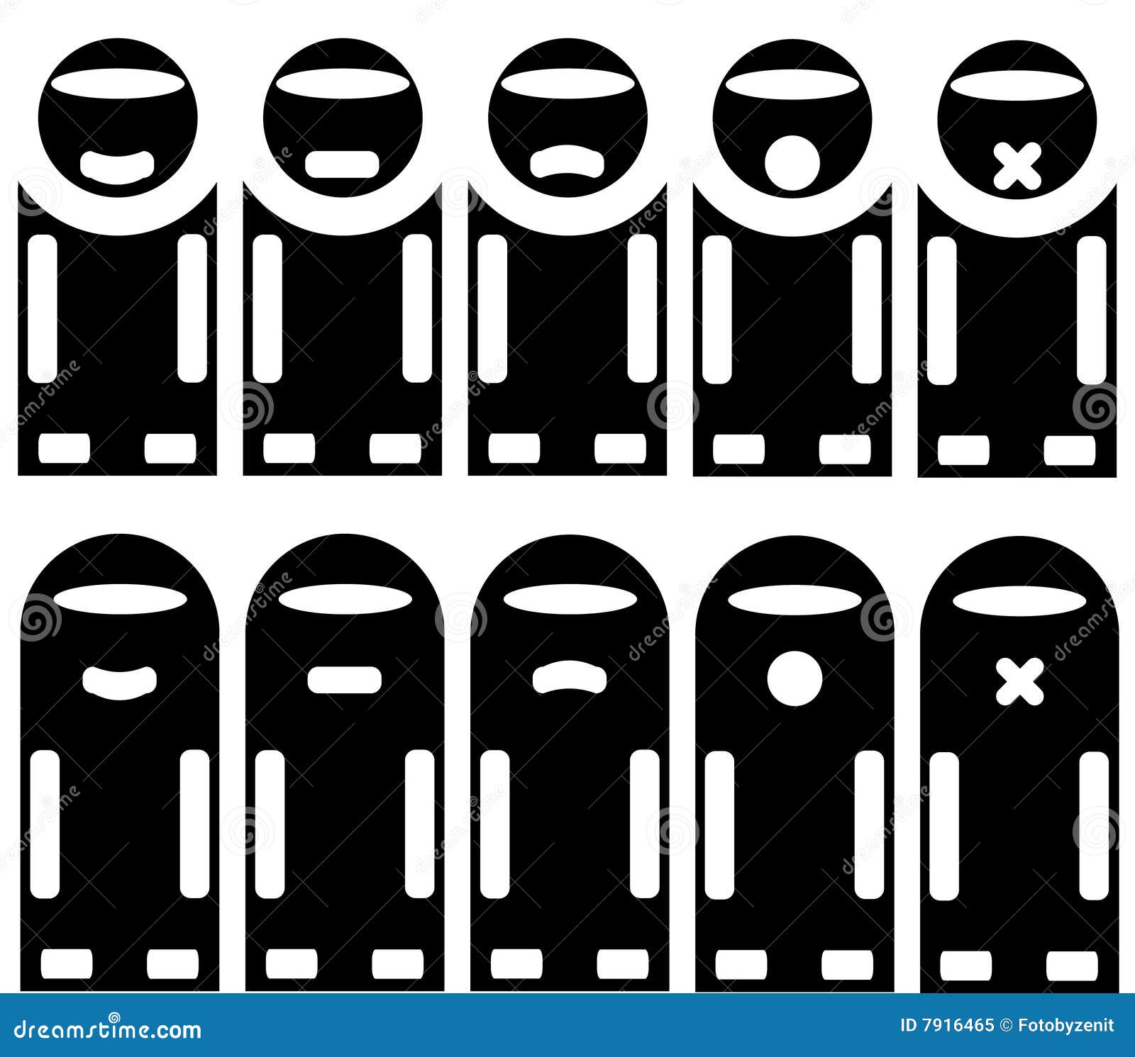 Black robots stock vector. Illustration of objects, monster - 7916465