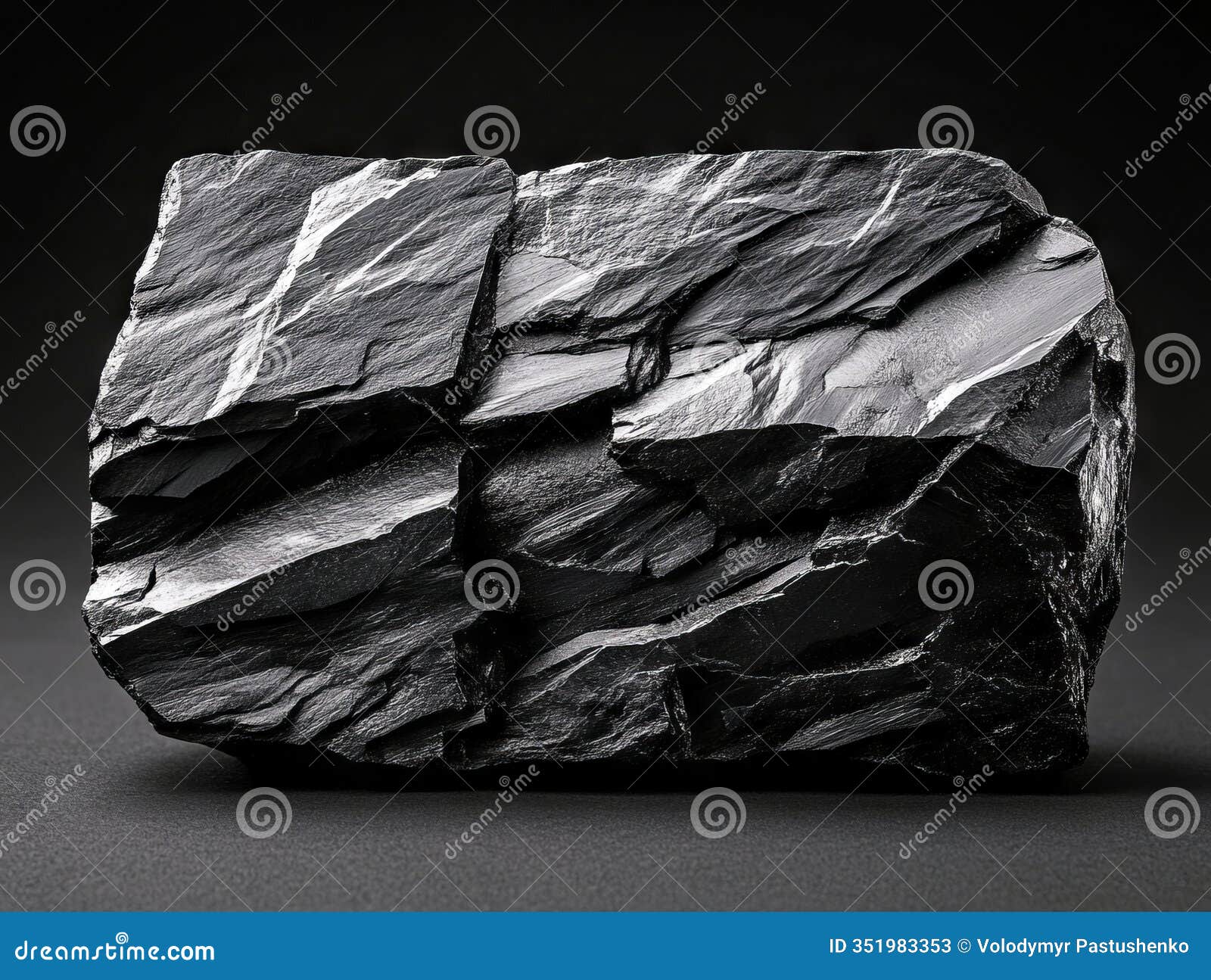 A Black Rock on a Black Background Stock Image - Image of point, gray ...