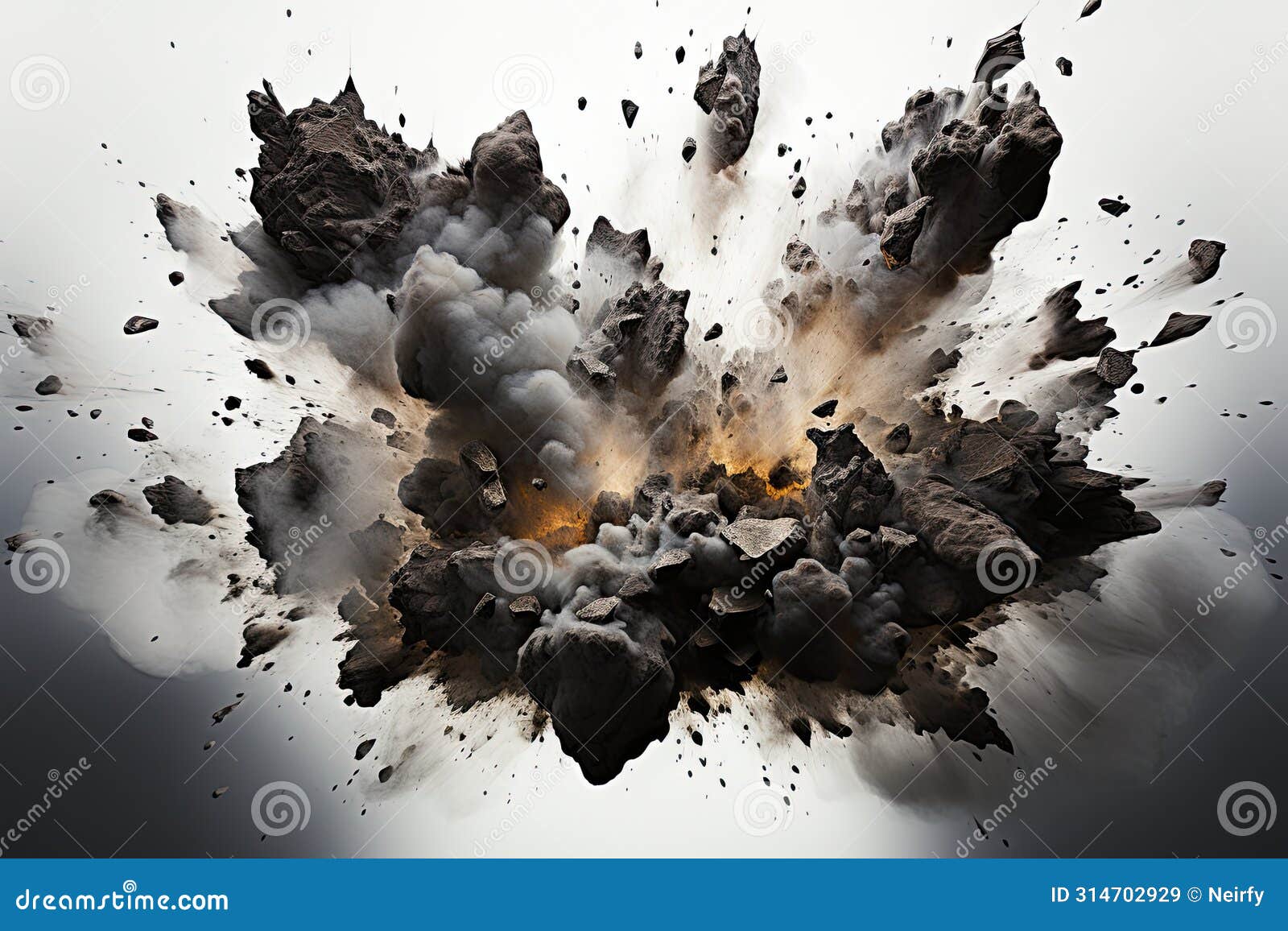 Black rock explosion stock image. Image of creativity - 314702929