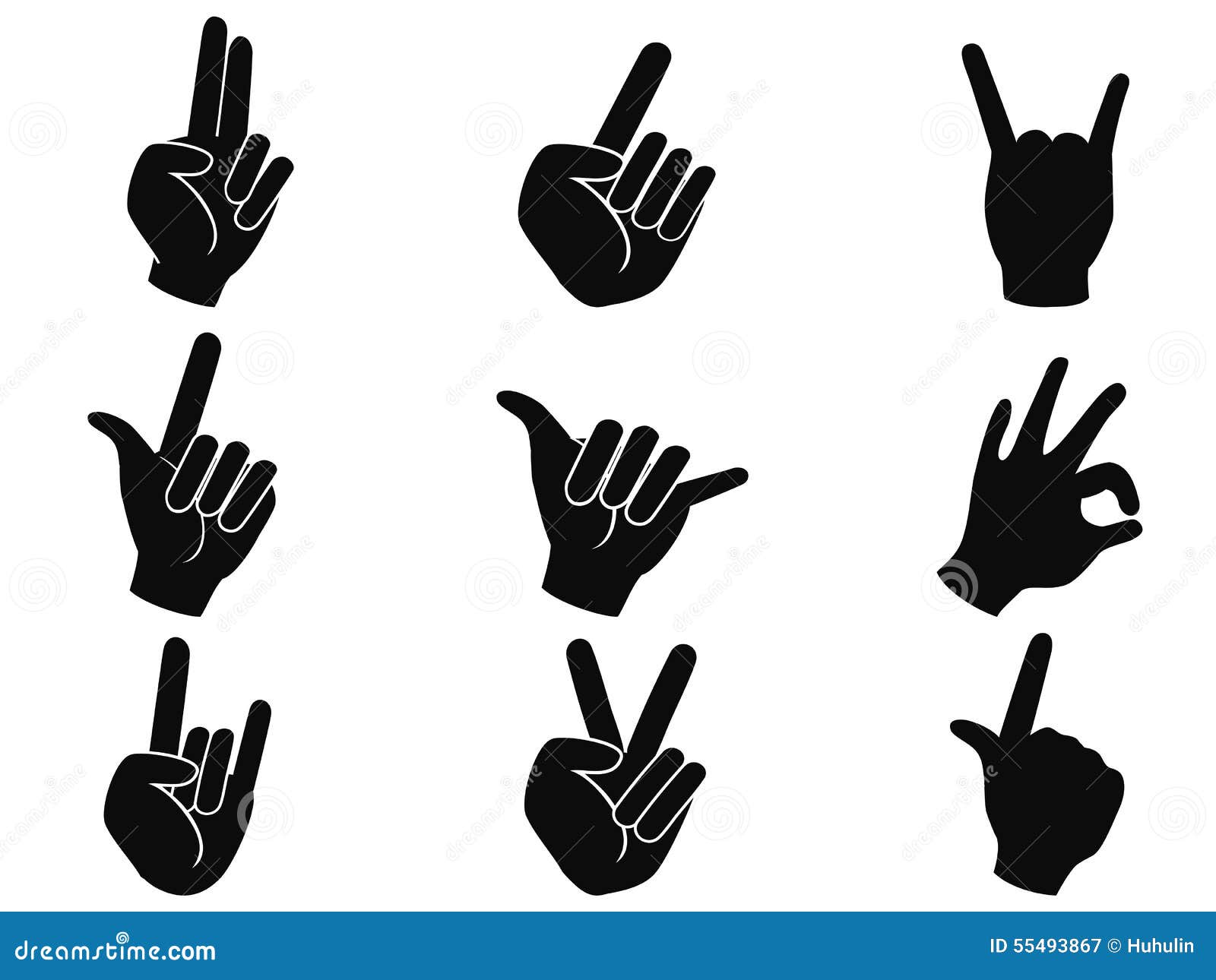 Black Rock and Roll Music Hand Sign Icons Stock Vector - Illustration ... Black Rock and Roll Music Hand Sign Icons Stock Vector - Illustration ...